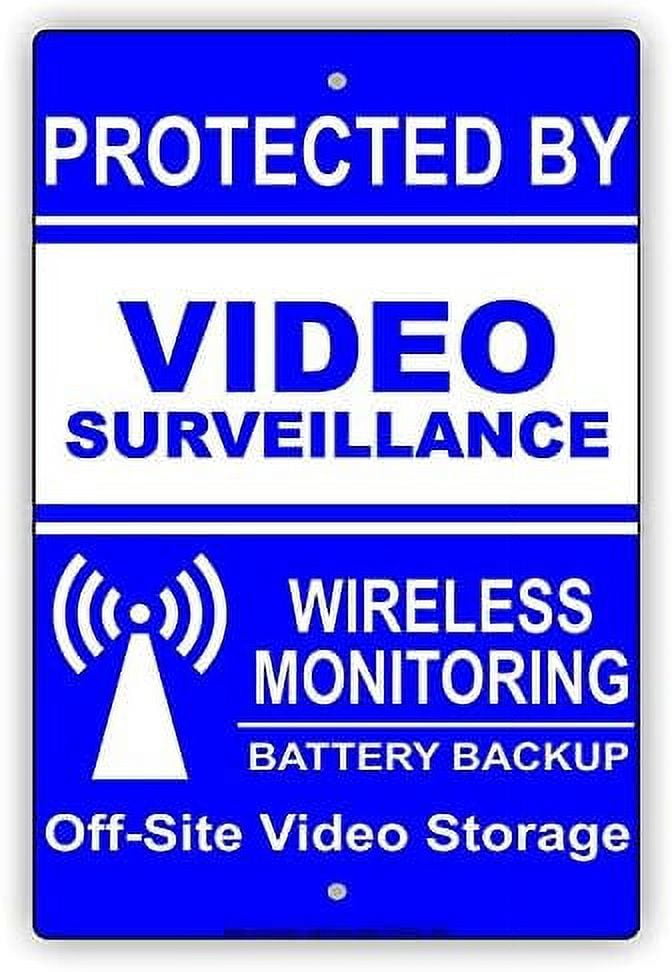 Warning Sign Proctected by Video Surveillance Wireless Monitoring ...