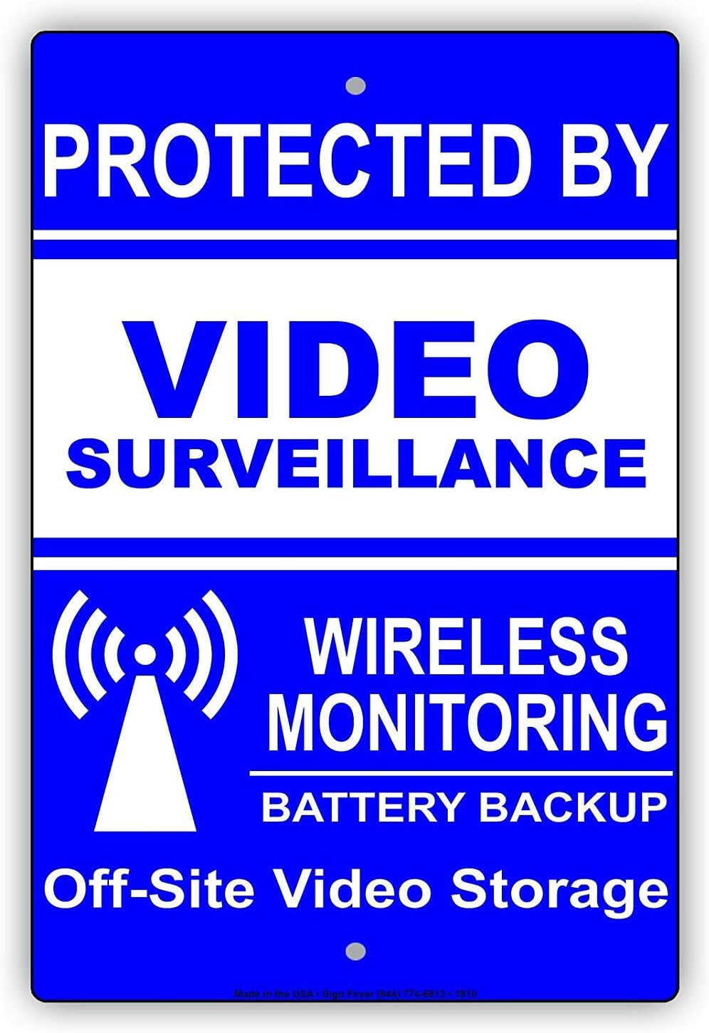 Warning Sign Proctected by Video Surveillance Wireless Monitoring ...