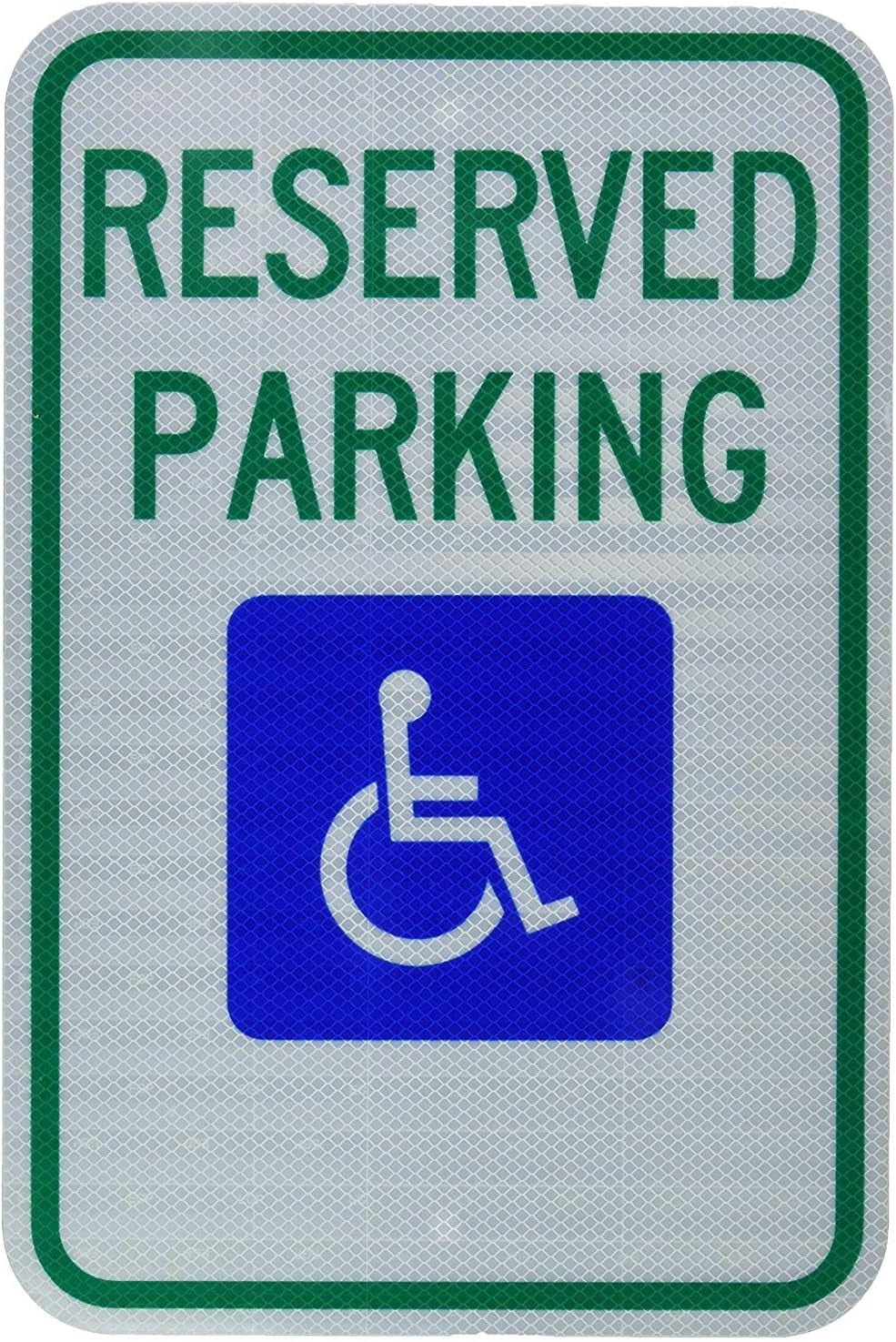 Warning Sign Rectangular ADA Handicap Sign Reserved Parking with ADA ...
