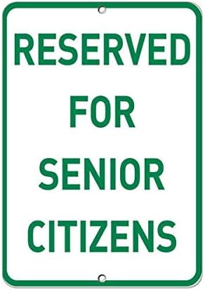 Warning Sign Reserved for Senior Citizens Parking Sign Business Sign ...