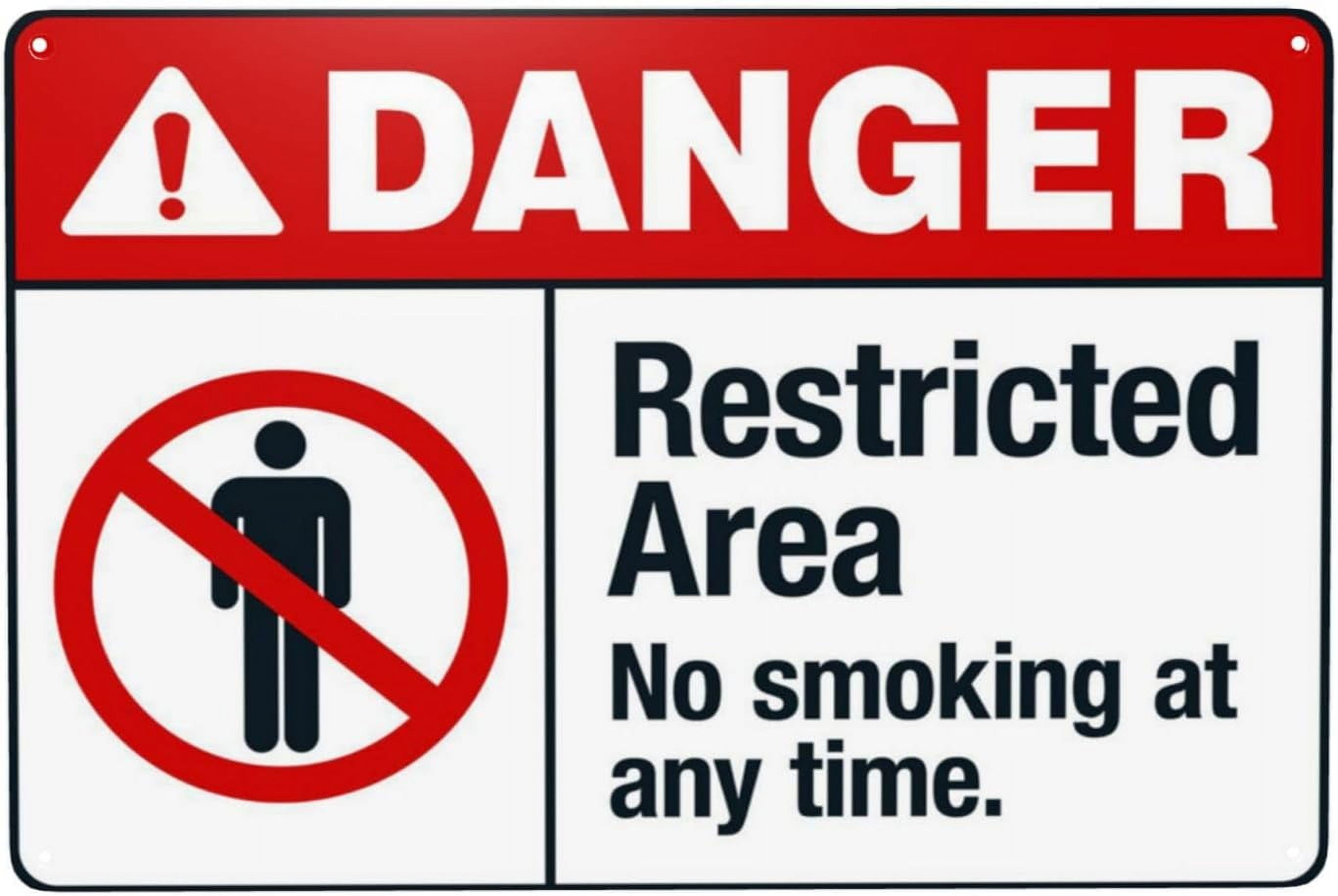 Warning Sign Retro Aluminum Sign Metal Tin Sign, No Admittance Sign ...