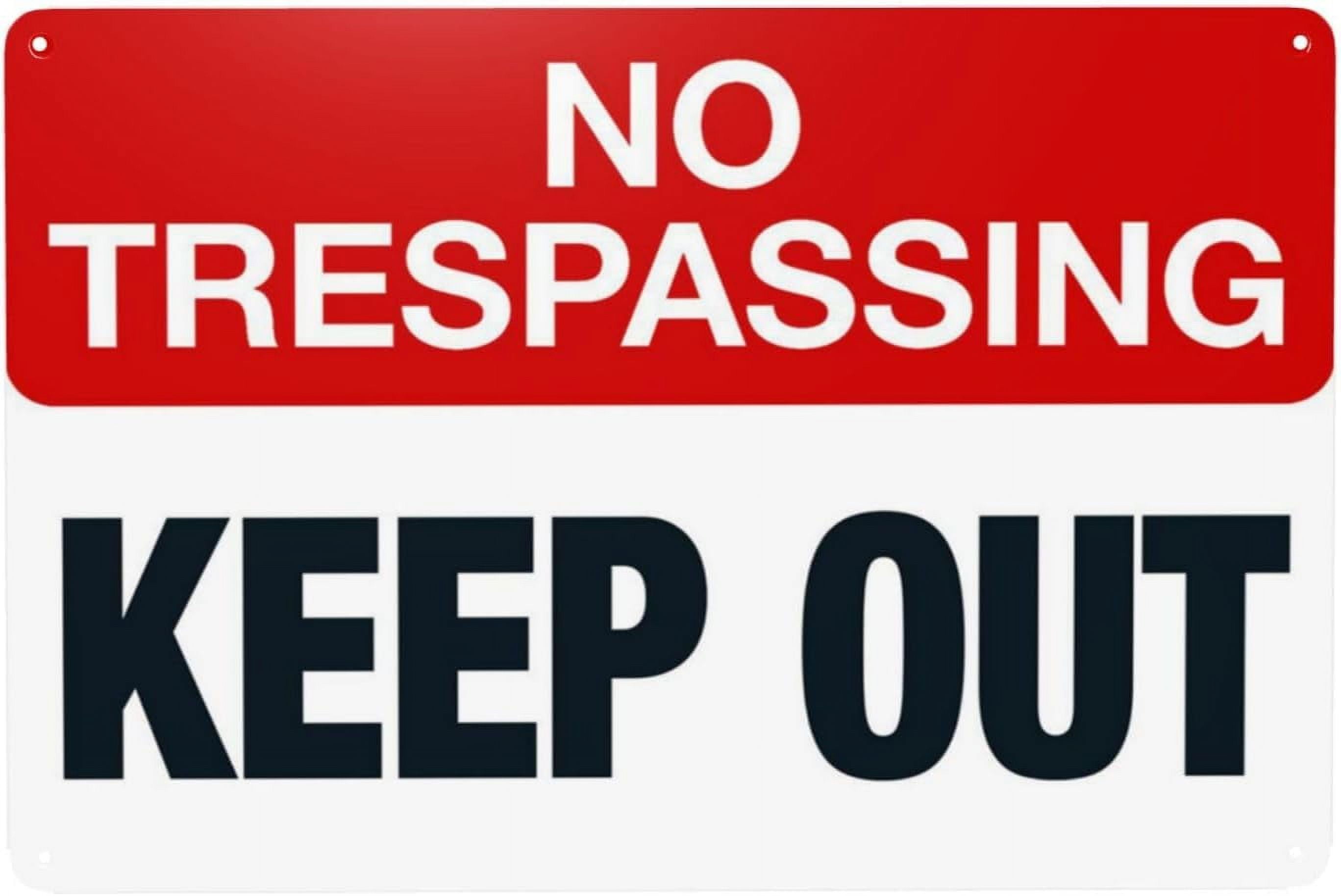 Warning Sign Retro Aluminum Sign Metal Tin Sign, Notice All Visitors ...