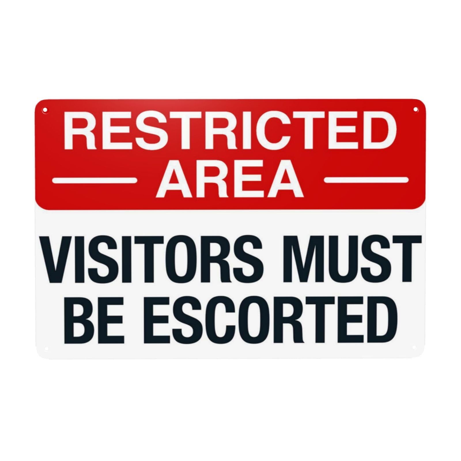 Warning Sign Retro Aluminum Sign Metal Tin Sign, Restricted Area ...