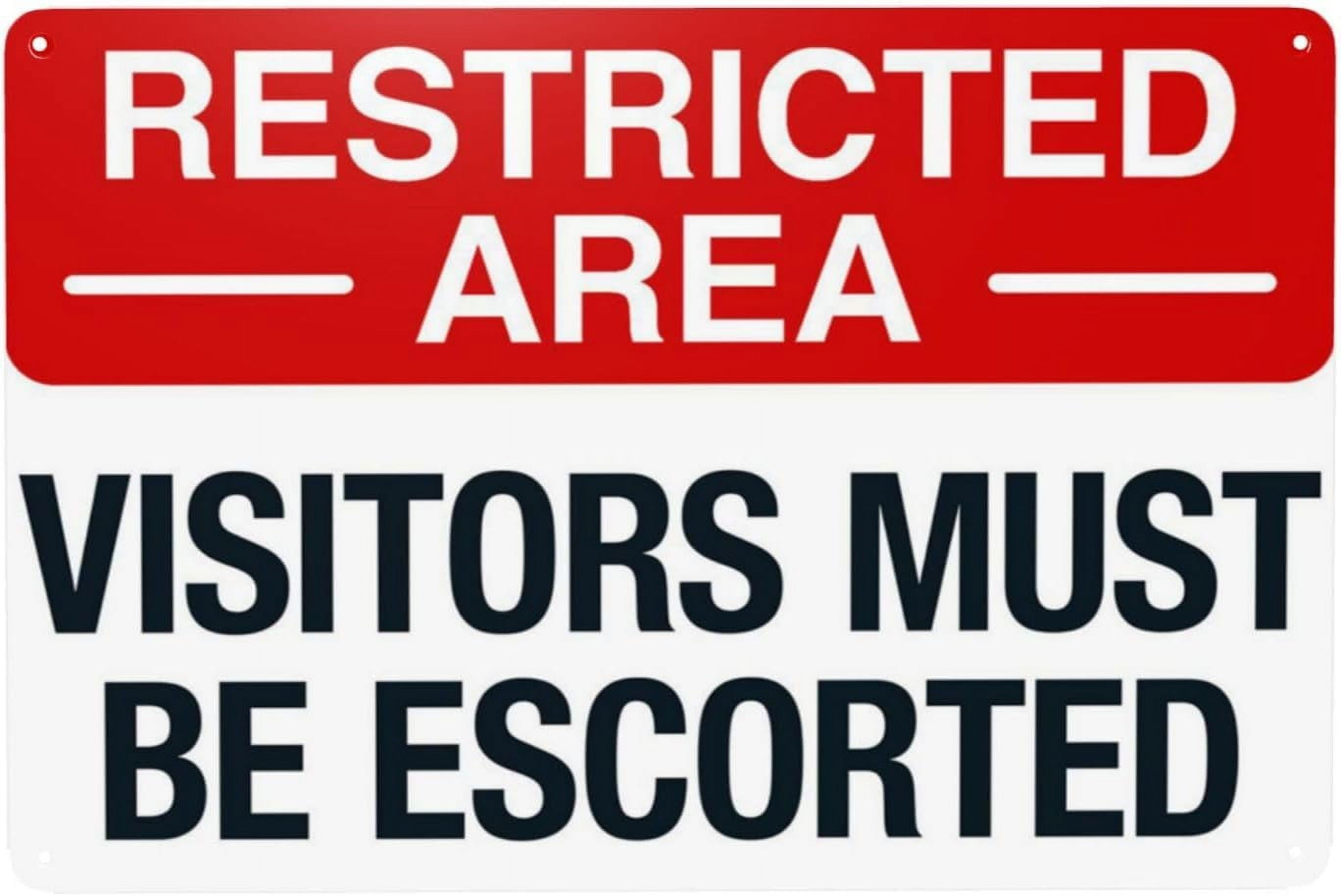 Warning Sign Retro Aluminum Sign Metal Tin Sign, Restricted Area ...