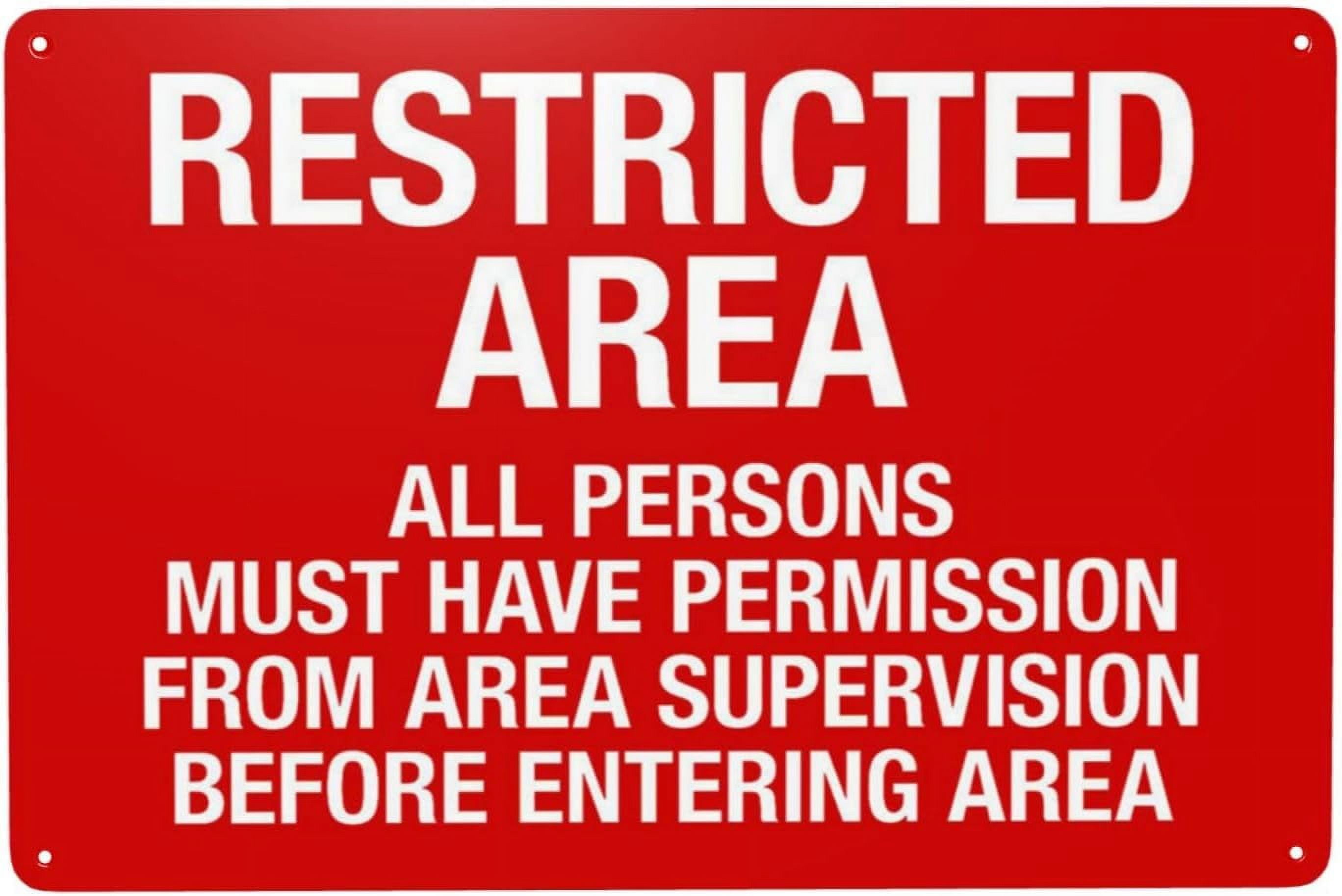 Warning Sign Retro Aluminum Sign Metal Tin Sign, All Visitors Must Be ...