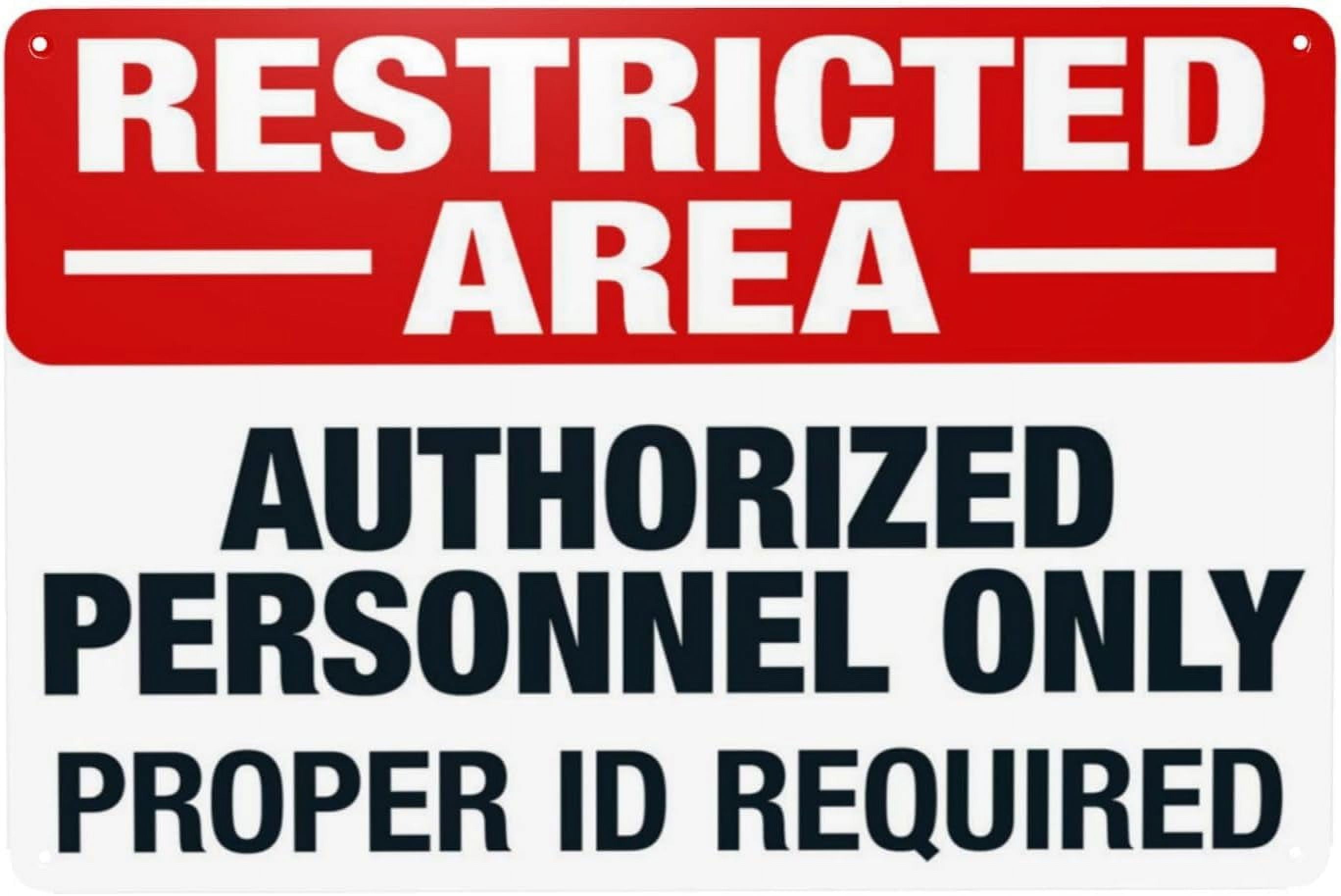 Warning Sign Retro Aluminum Sign Metal Tin Sign, All Visitors Must Be ...