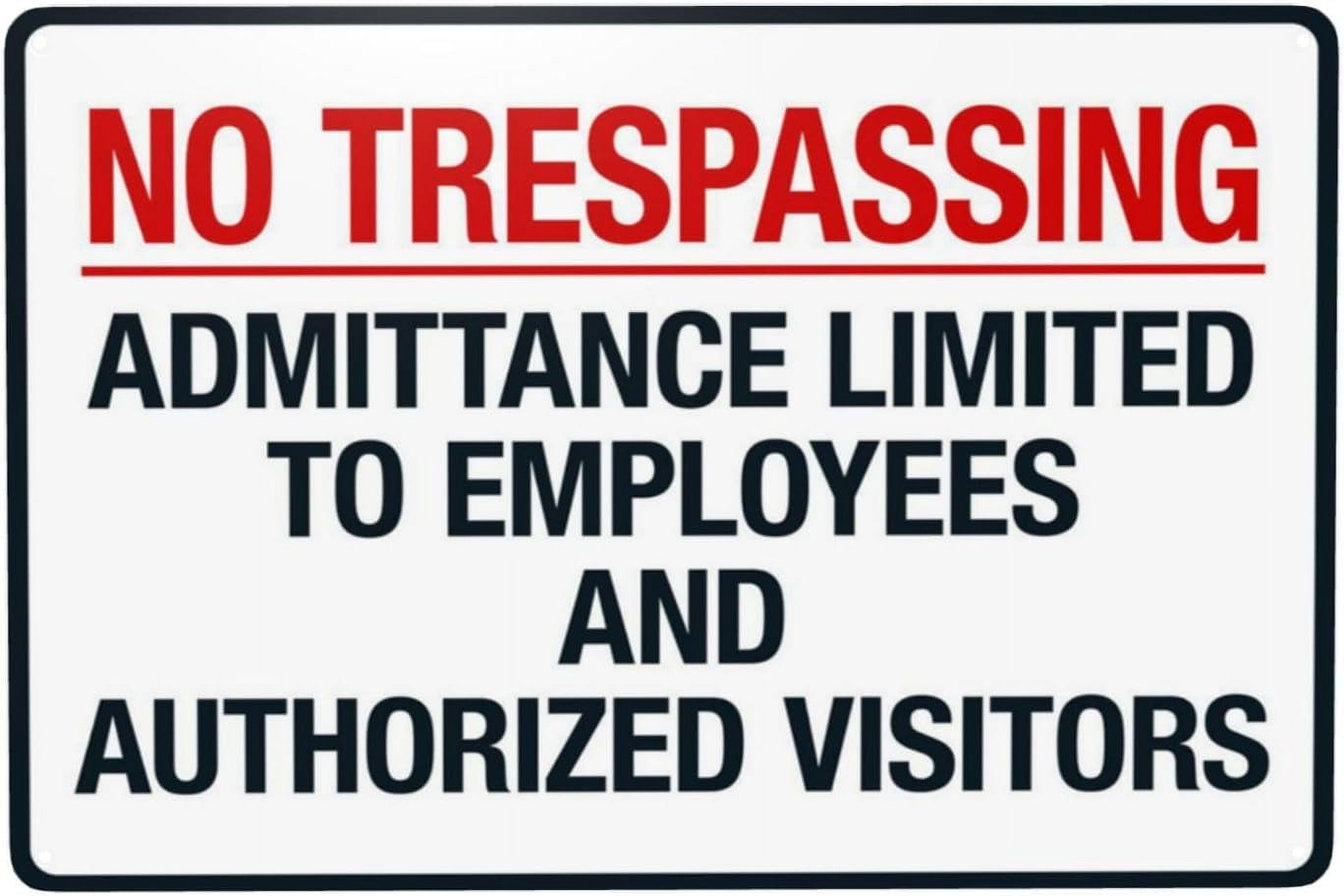 Warning Sign Retro Aluminum Sign Metal Tin Sign, All Visitors Must Be ...