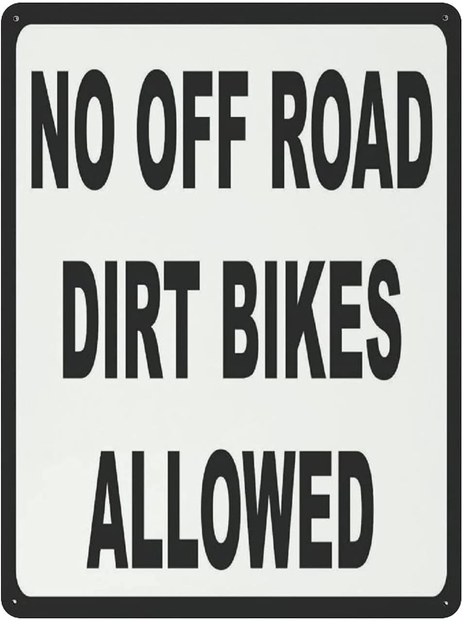 Warning Sign No Off Road Dirt Bikes Allowed Aluminum Signs Vintage ...