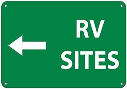 Warning Sign Rv Sites Left Arrow Activity Sign Park Signs Sign Business ...