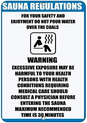 Warning Sign Sauna Regulations for Your Safety and Enjoyment Sign ...