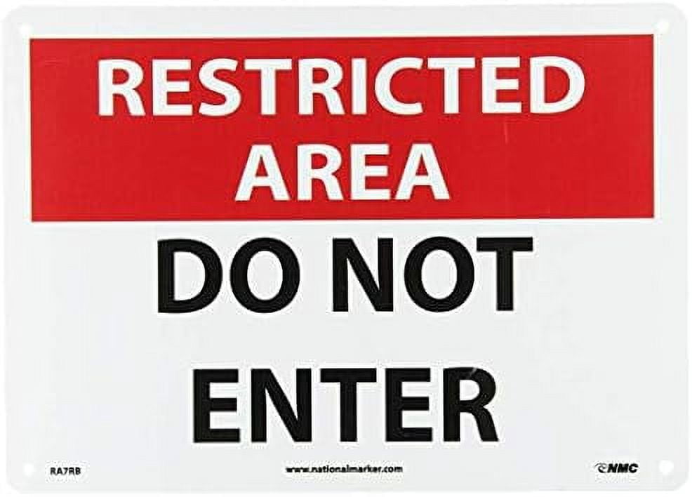 Warning Sign Security Sign, Restricted Area DO NOT Enter Sign Business ...
