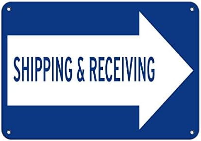Warning Sign Shipping Receiving with Right Arrow Sign Business Sign ...