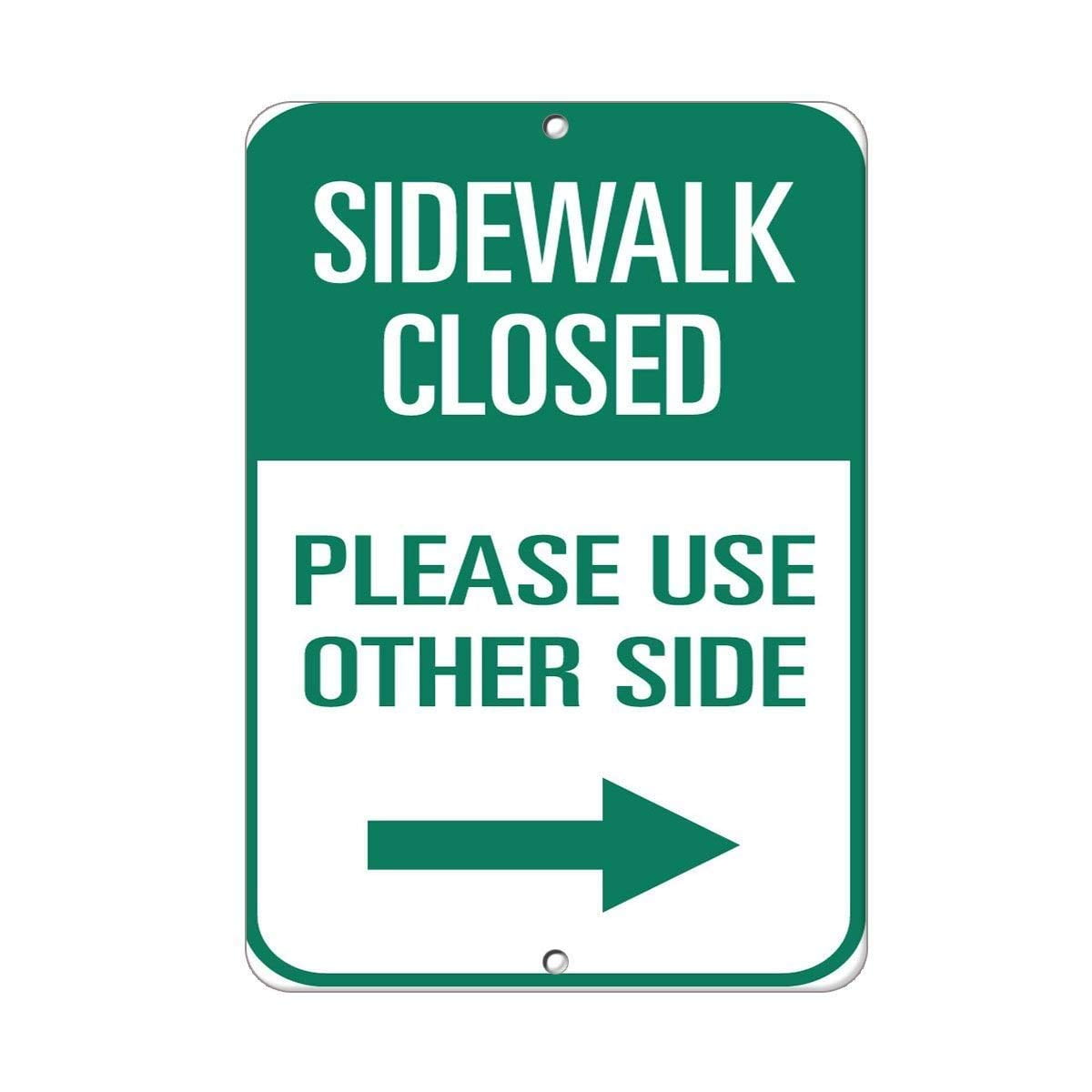 Warning Sign Sidewalk Closed Please Use Other Side Traffic Sign Road ...