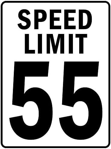 Warning Sign Speed Limit 55 Sign Business Sign 12X8 Inches Metal Tin ...