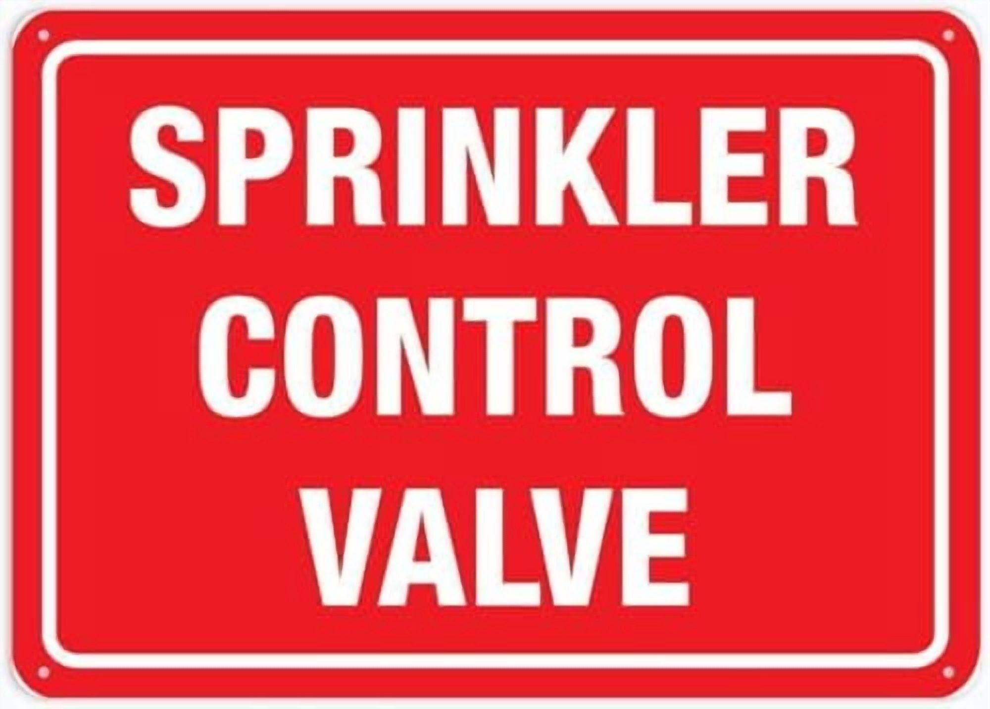 Warning Sign - Sprinkler Control Valve, Rust Free Aluminum Sturdy Metal ...