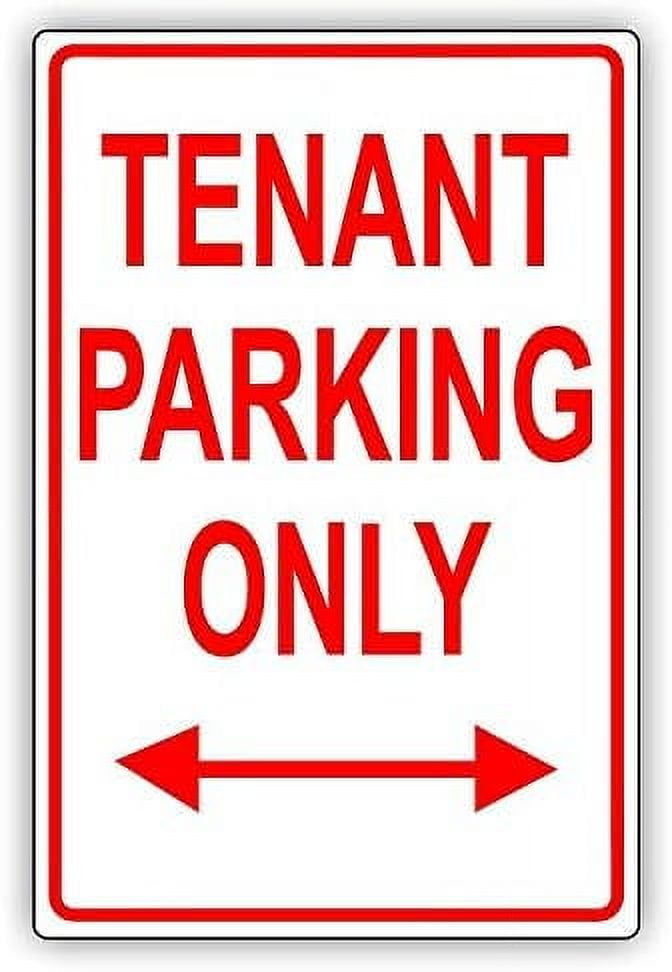 Warning Sign Tenant Parking Only Apartment Home Sign Business Sign 12X8 ...