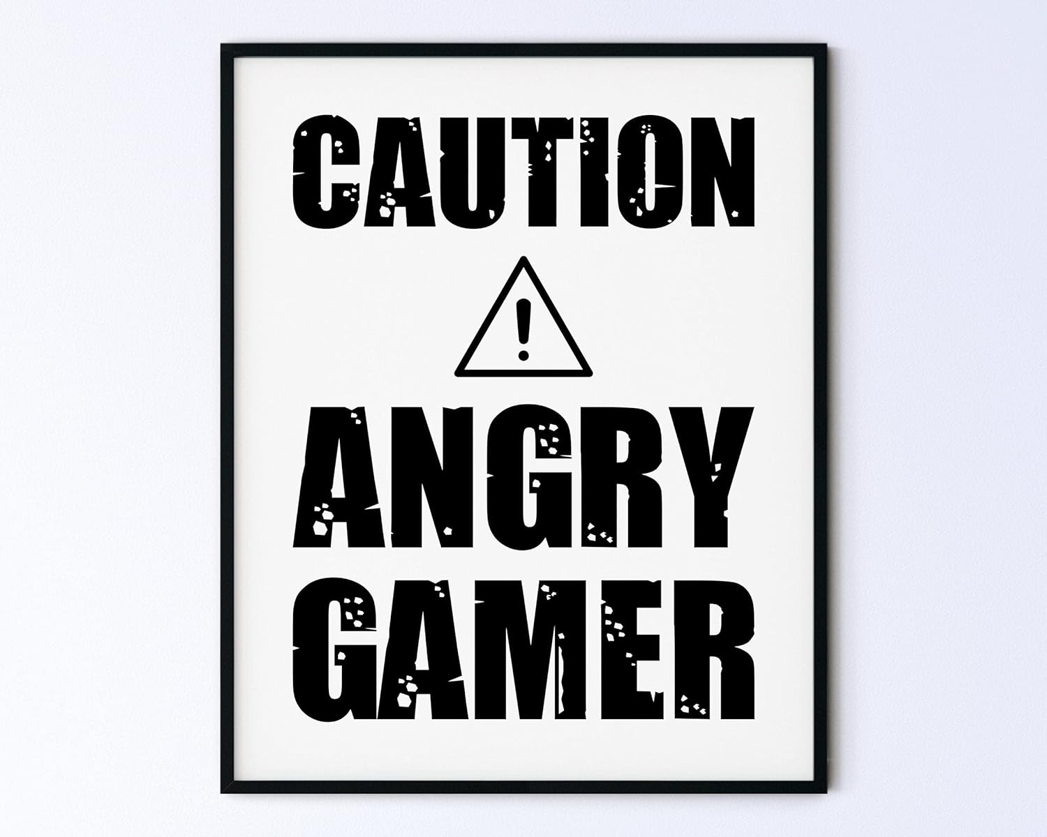 Warning Sign Video Game Poster Wall Art Gamers Gaming Sign for Son ...