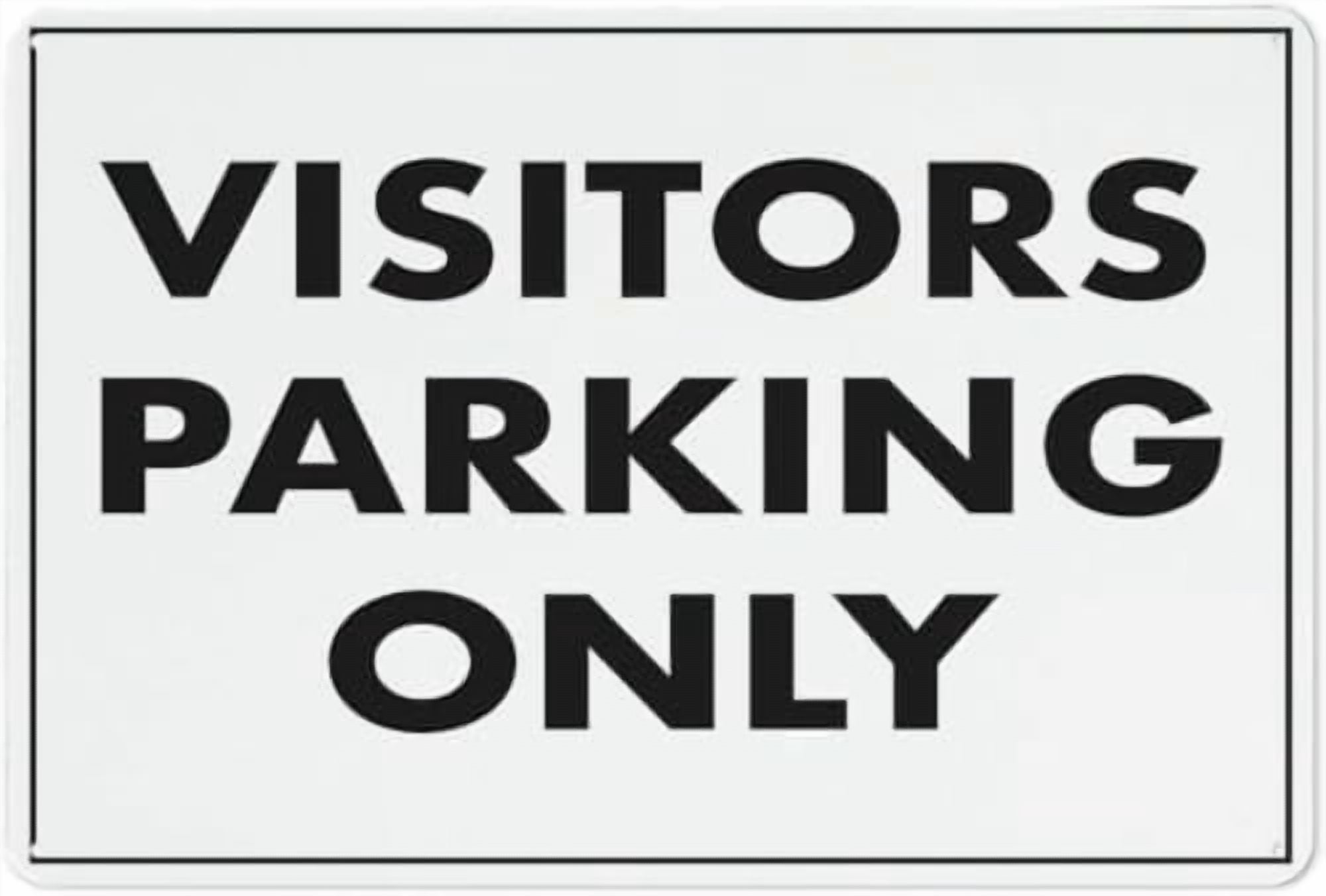 Warning Sign - Visitors Parking Only, Aluminum Rust-Proof Safe Sign ...