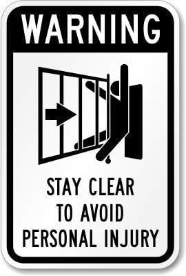 Warning Sign Warning Automatic Gate, Stay Clear to Avoid Personal ...