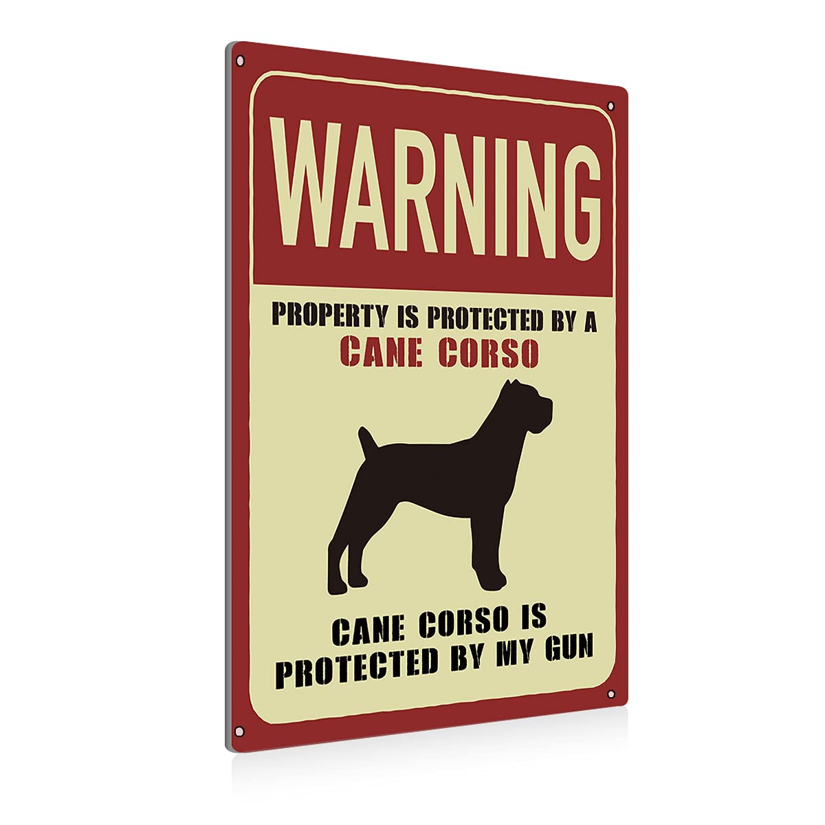 Warning Sign Warning Cane Corso Metal Tin Sign Wall Decor Dog Sign for ...