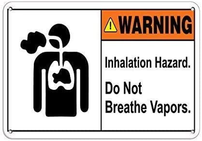 Warning Sign Warning Inhalation Hazard Do Not Breathe Vapors Sign ...