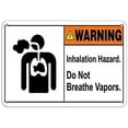 Warning Sign Warning Inhalation Hazard Do Not Breathe Vapors Sign ...