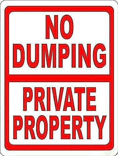 Warning Sign Warning Plaque Wall Decor No Dumping Private Property ...