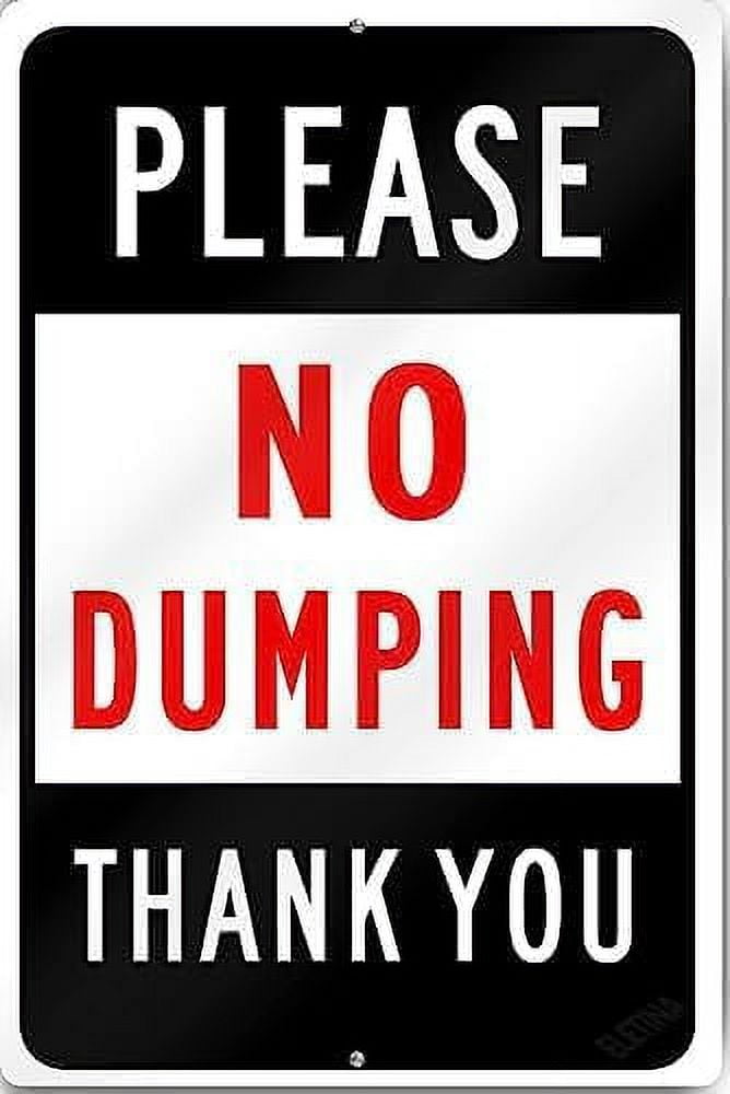 Warning Sign Warning Plaque Wall Decor Please No Dumping Thank You ...