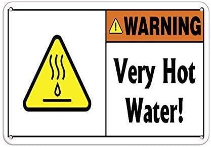 Warning Sign Warning Very Hot Water! Hazard Sign Hazard Labels Sign ...