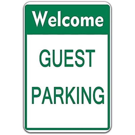 Warning Sign Welcome Guest Parking Only Signs Church Sign Parking Sign ...