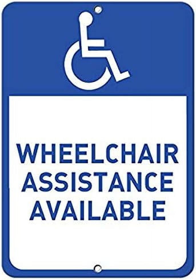 Warning Sign Wheelchair Assistance Available Parking Sign Business Sign ...
