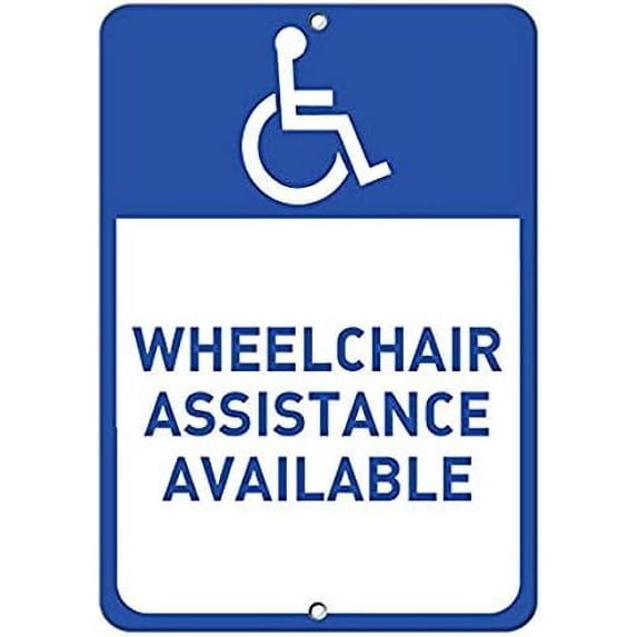 Warning Sign Wheelchair Assistance Available Parking Sign Business Sign ...
