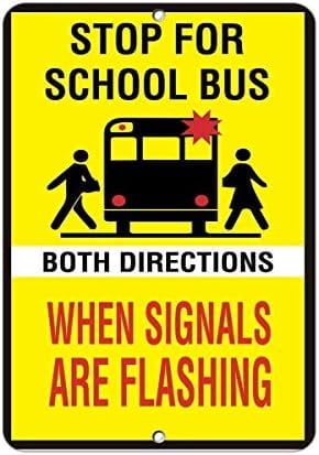 Warning Sign When Signals are Flashing Both Directions Stop School Bus ...