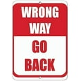 Warning Sign Wrong Way Go Back Traffic Sign Business Sign 12X8 Inches ...