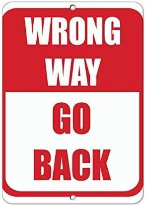 Warning Sign Wrong Way Go Back Traffic Sign Road Sign Business Sign ...