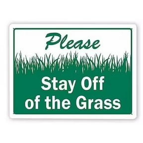 Please Keep Off The Grass Sign