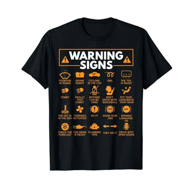 Warning Signs 101 Funny Car Mechanic Gift Gift Car Funny Men Casual T ...
