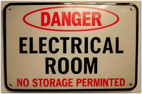 Warning Signs Danger Electrical Room Sign Busines 12X8 Inches Aluminum ...