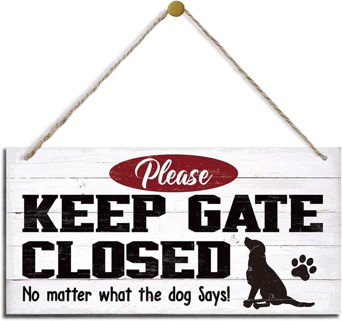 Warning Signs, Keep Gate Closed Dog Sign Warning Animal Dog Sign, Funny ...