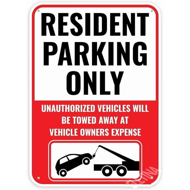 Warning Signs Resident Private Tenant Parking Only Sign Business Sign ...