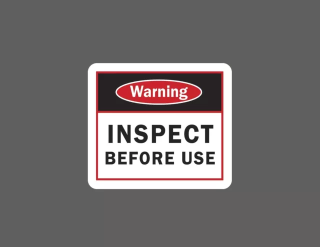 Warning Sticker Inspect Before Use Sticker Phone Decal Water Bottle ...