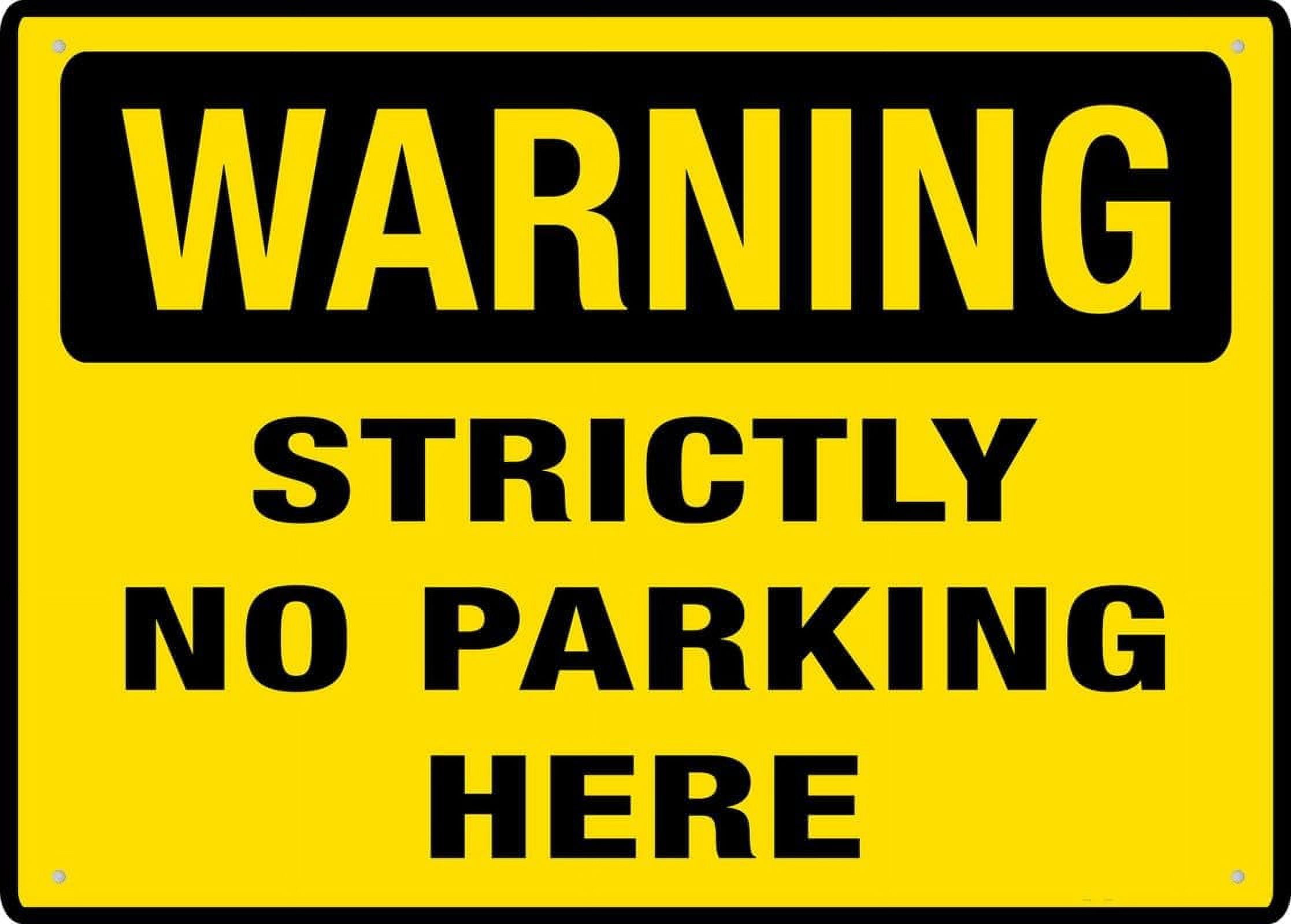 Warning Strictly No Parking Here Sign For House 12 X 8 in Yard Sign ...