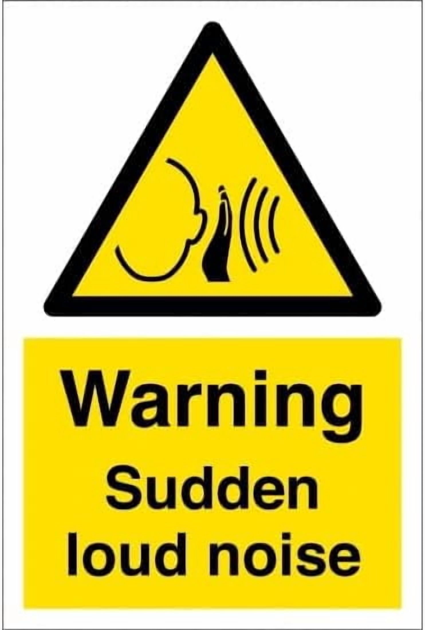 Warning Sudden Loud Noise Signs Metal Sign 8x12 Inch Notice Danger ...