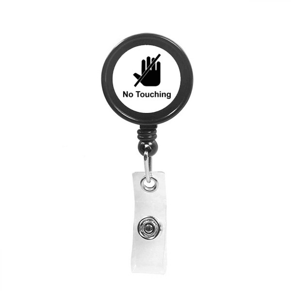 Warning Symbol Cartoon Pattern Retractable Keychain Badge Holder ID ...