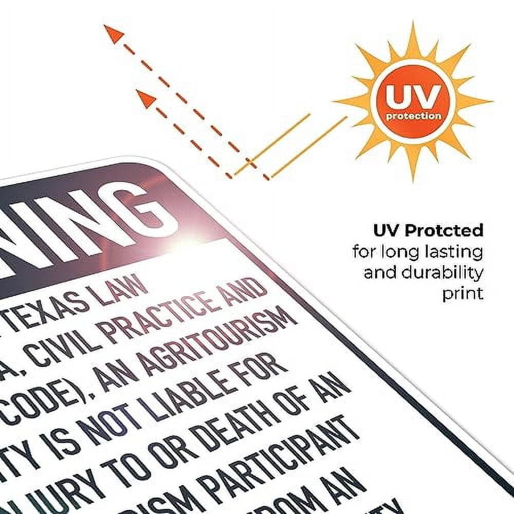 Warning Under Texas Law an Agritourism Entity is Not Liable for Any ...