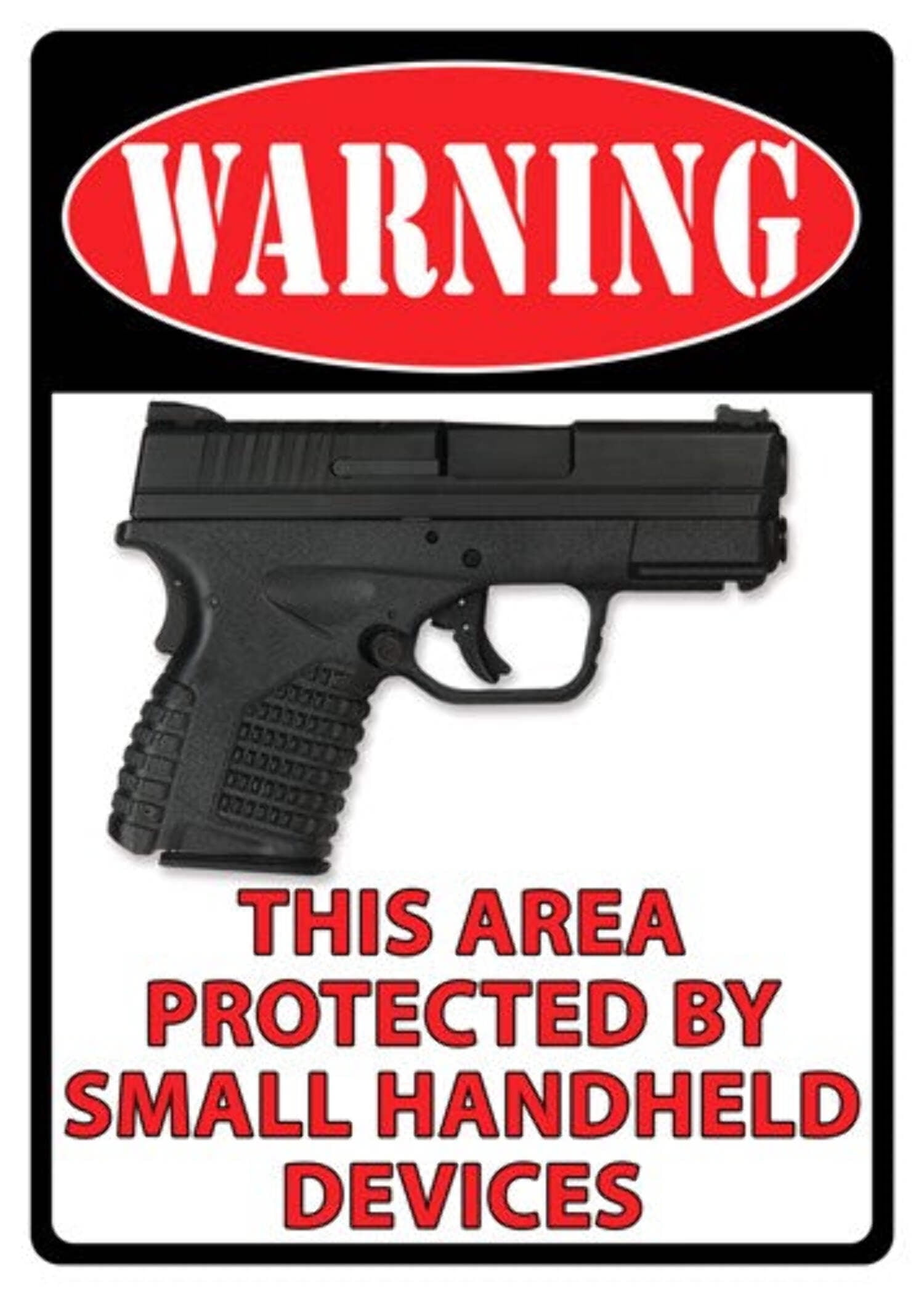 Warning- This Area Protected Tin Sign Rivers Edge Products 1489 ...
