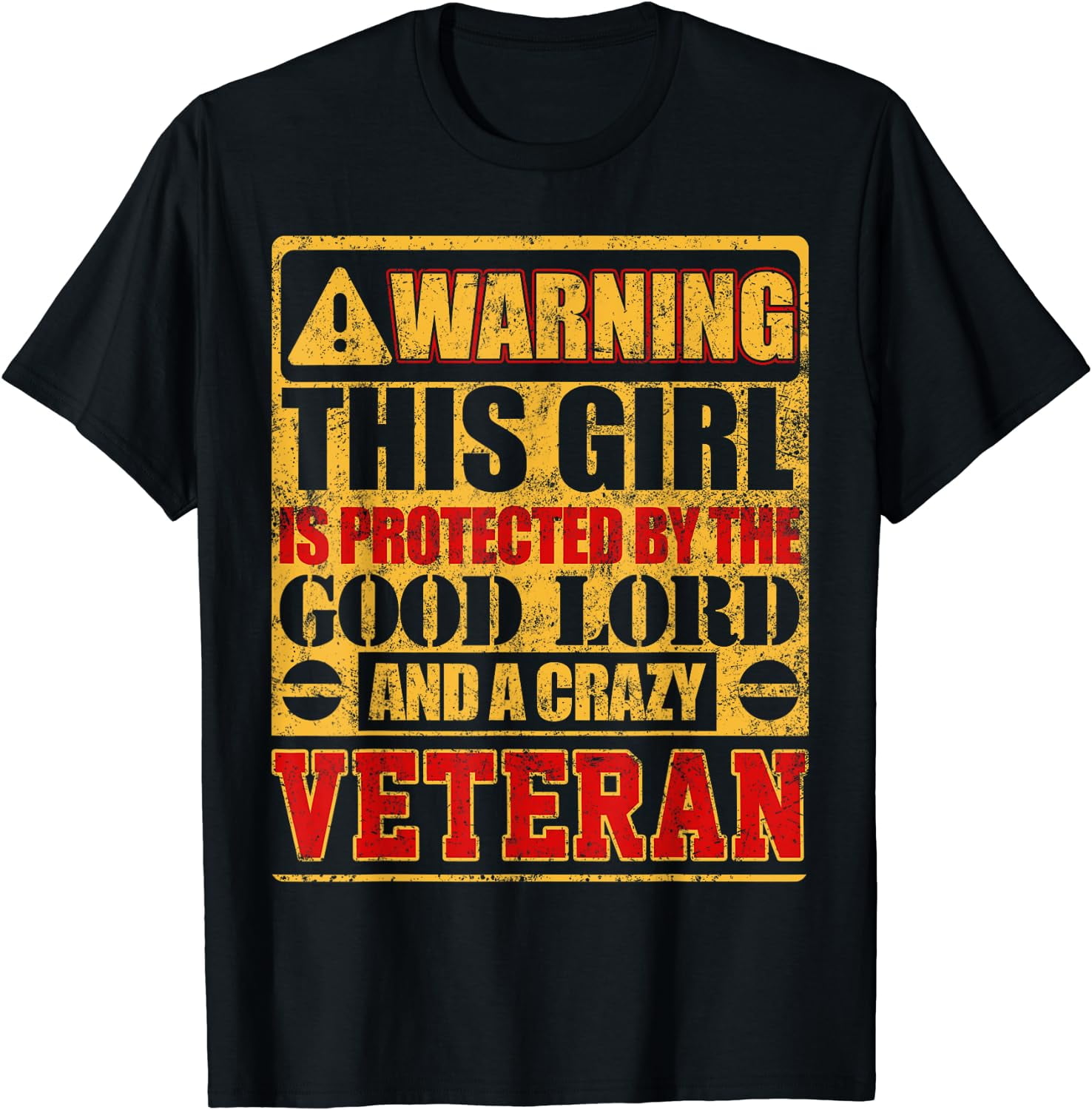 Warning This Girl Is Protected By Veteran T-shirt - Walmart.com