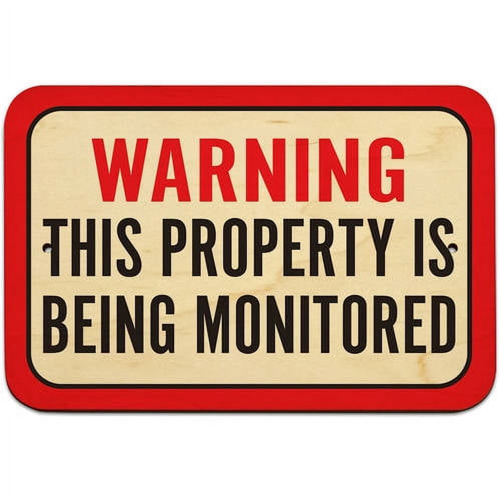 Warning This Property Is Being Monitored Sign - Walmart.com