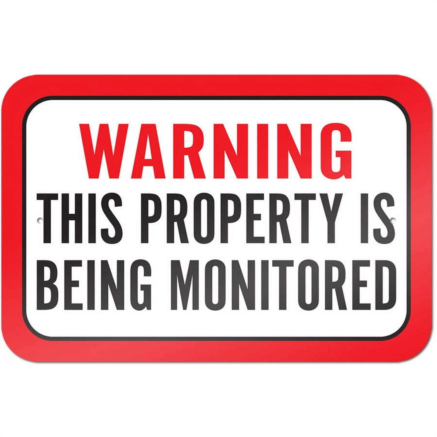 Warning This Property Is Being Monitored Sign - Walmart.com