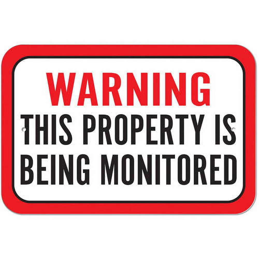 Warning This Property Is Being Monitored Sign - Walmart.com